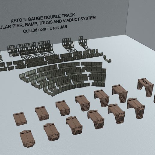 🚆 Kato N gauge Double Track Modular Pier, Ramp, Truss and Viaduct ...
