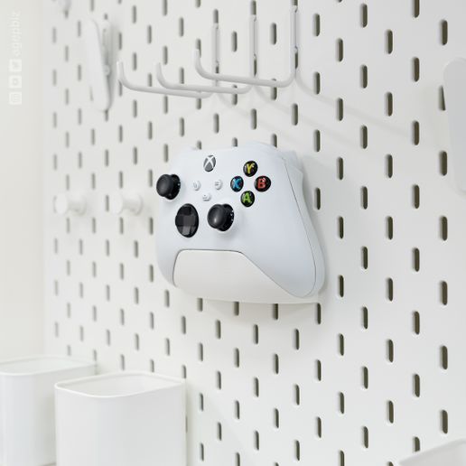 🎮 Xbox Controller Stand for IKEA SKÅDIS Pegboard・Free STL File for 3D ...