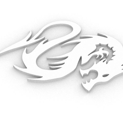 🐉 DRAGON 2D・ STL File for ・Cults