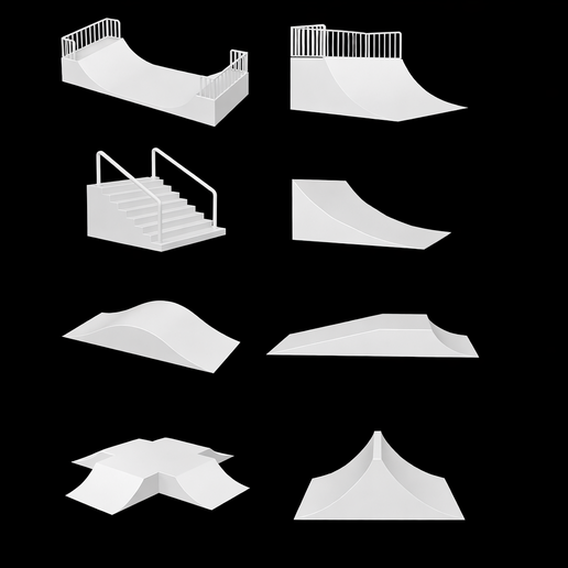 🌆 Skatepark Diorama Set - 3D Printable Ramps & Obstacles - STL・ STL ...