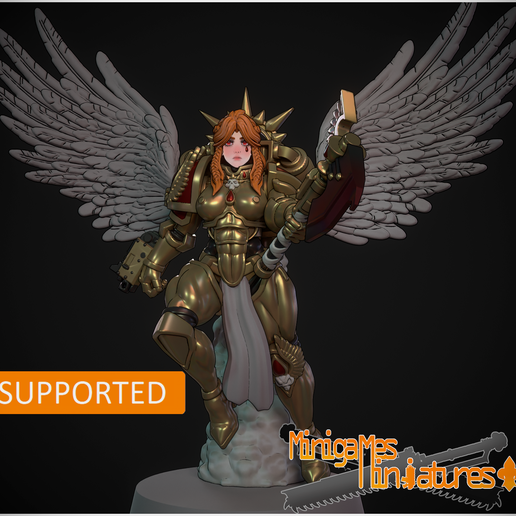 💂 Sanguinary guard waifu・ STL File for 3D printing・Cults