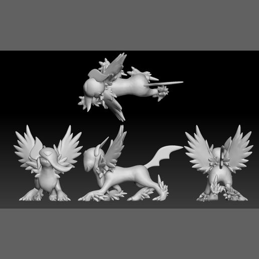🐉 Pokemon Absol Mega Evolution・ STL File for 3D printing・Cults