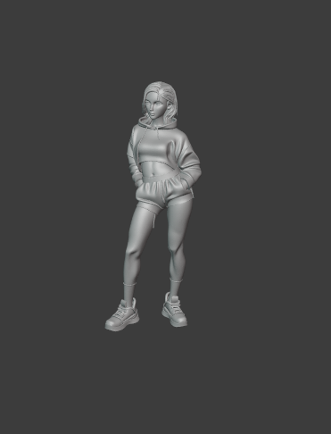 👧 1/64 Casual Girl Standing Pose・ STL File for 3D printing・Cults