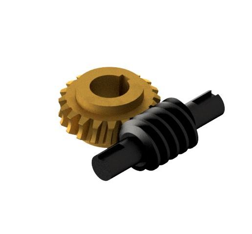 STL file Worm Gear - Center D. 60 mm - Ratio 5 & 10 - Worm with Shaft 🪱 ...