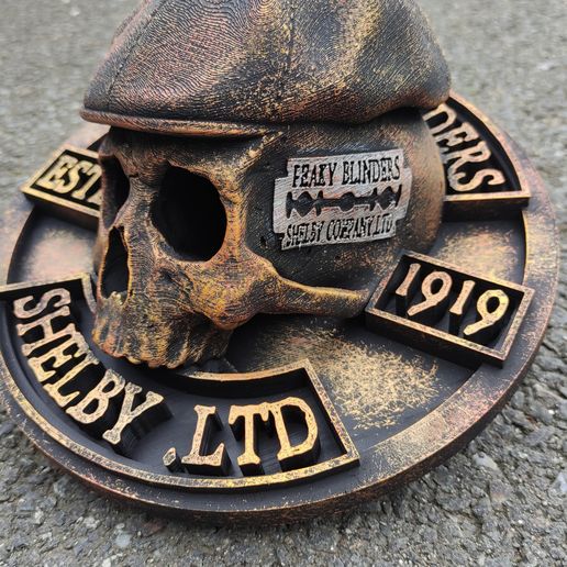 💀 Skull on Peaky Blinders EdBo・ 3D File for 3D printing・Cults