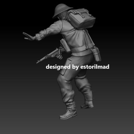 STL file WW2 BRITISH SOLDIER IN CAEN NORMANDY V4 🫡 ・3D printer model to ...