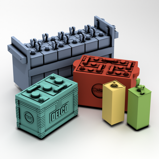🪖 WW2 Military Battery Set・ STL File for 3D printing・Cults