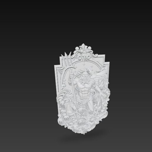 🐉 3D Printable Seated Poseidon Statue – Detailed Sea God Figure・ STL ...