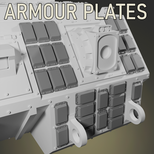 ⚔ Active armour plates・Free STL File for 3D printing・Cults