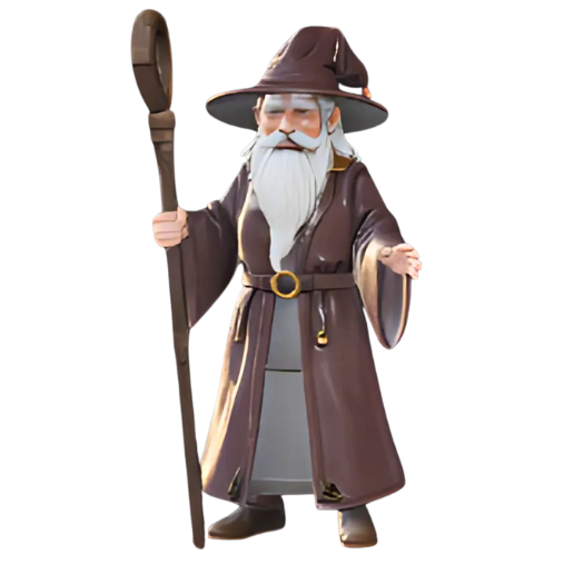 🌐 Wizard Holding Staff - STL Printable・Archivo STL para Impresión 3D・Cults