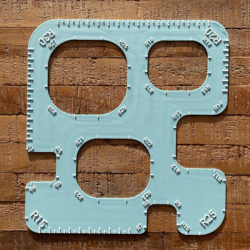 STL file Radius ruler #3 📏 (DXF and STEP)・3D print model to download・Cults