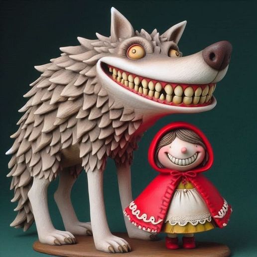 🧚 Little Red Riding Hood 3D Model - Fairy Tale STL File - Character ...