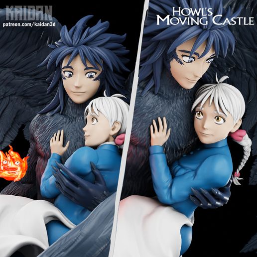 Archivo 3D Howl x Sophie HOWL'S MOVING CASTLE - GHIBLI - STL listo para ...