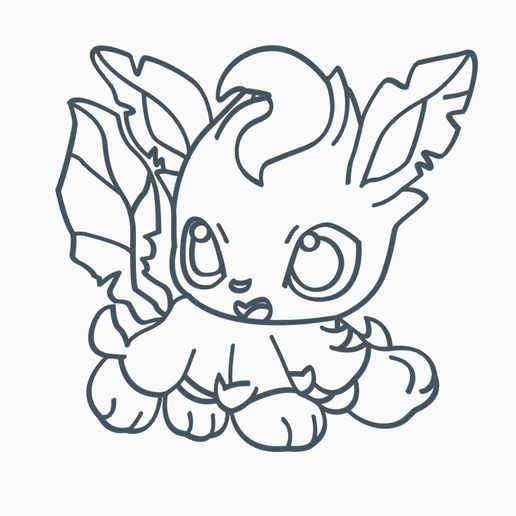 coloring pages leafeon