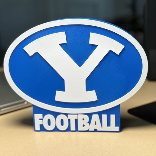 🏈 BYU Football Logo・Free 3D File for ・Cults