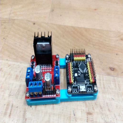 Download Free Stl File Arduino Nano Micro Strong And L298n Module Mount • 3d Print Model ・ Cults
