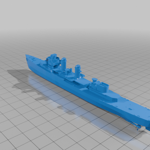 🥶 Fletcher Class Destroyer (Cold War)・Free 3D File for ・Cults