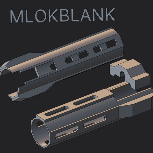🔫 Picatinny + MLOK Ergo M4 Forward Rail・ 3D File for 3D printing・Cults