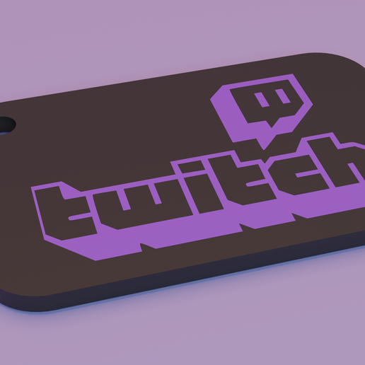 🗝️ Twitch logo keychain・ STL File for 3D printing・Cults