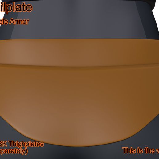 Download File Female Tail Armor Cfa • Model To 3d Print ・ Cults