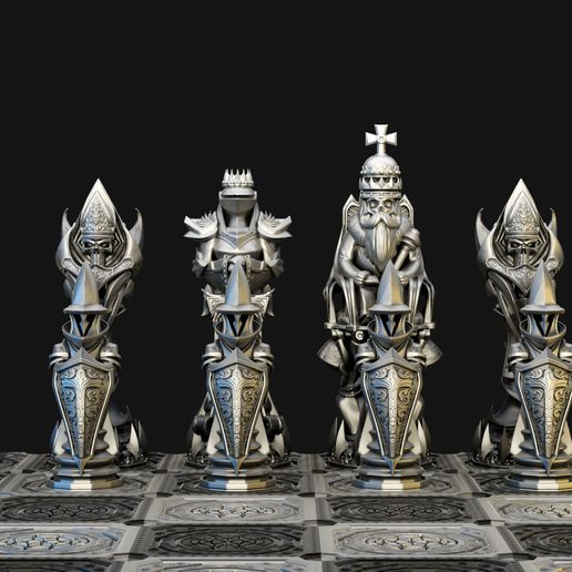 ♟️ Chess Gothic Set・ STL File for 3D printing・Cults