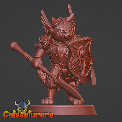 🐱 Paladin Cat・ STL File for ・Cults
