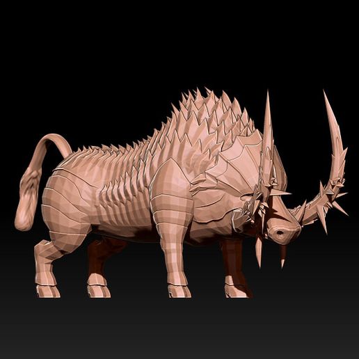STL file Armored Tusk / Fang Boar - Dark Souls 1 🐗 (OBJ)・3D print ...