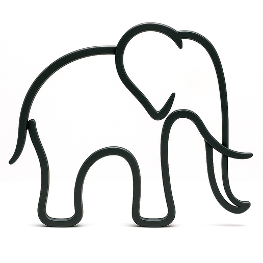 elephant shiloette