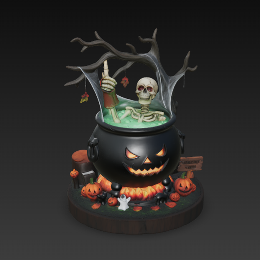 🎨 Sinking Cauldron・ STL File for 3D printing・Cults