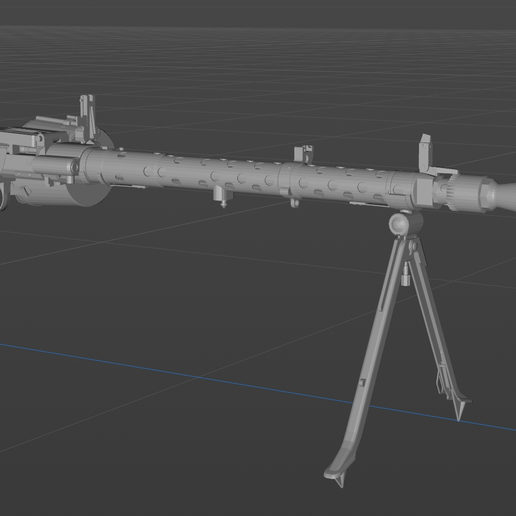 OBJ file German MG34 machine gun-1 3D model material 🗺️ ・3D printing idea to download・Cults