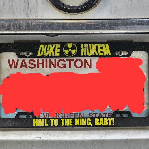 🖼️ Duke Nukem License Plate Frame・ 3MF File for 3D printing・Cults