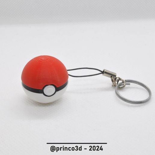 STL file Pokeball Keychain 🗝️ (3MF)・3D printable model to download・Cults