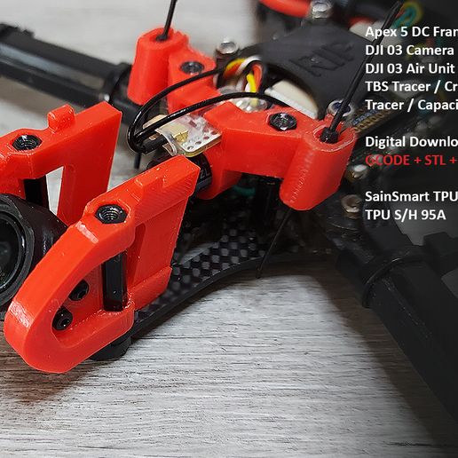 🖼️ Mr Steele Apex DC / 5 Frame Mounts DJI 03 Air Unit and NEW Camera 03 ...