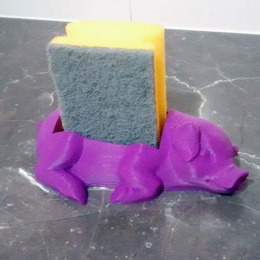 🧽 Sponge Pig・Free STL File for ・Cults