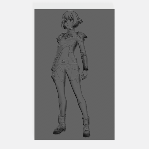 👧 girl wearing combat armor・Free STL File for ・Cults