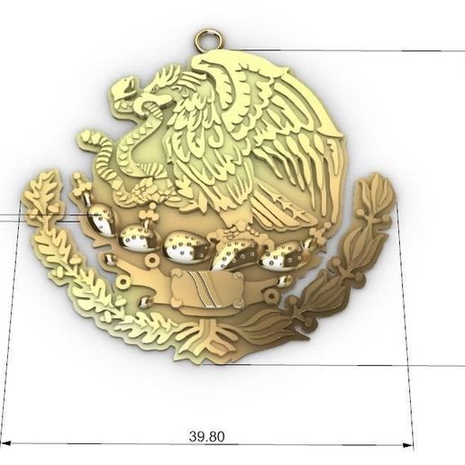 🛡️ Mexican Shield Pendant (Mexican shield pendant)・ STL File for ・Cults