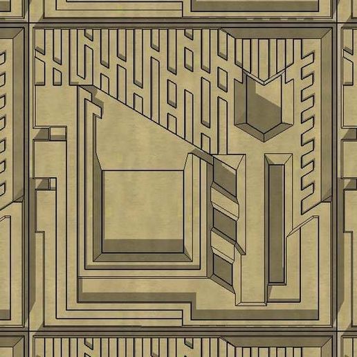 🏠 Frank Lloyd Wright Freeman House Tile・Free STL File for ・Cults