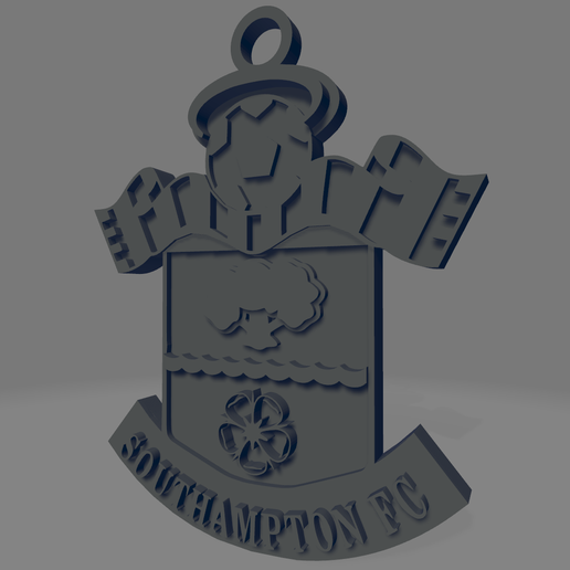 🗝️ Southampton FC Keychain・ STL File for 3D printing・Cults