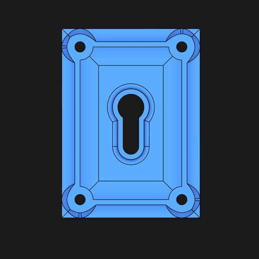 STL file Square decorative lock 🟪 ・3D print design to download・Cults