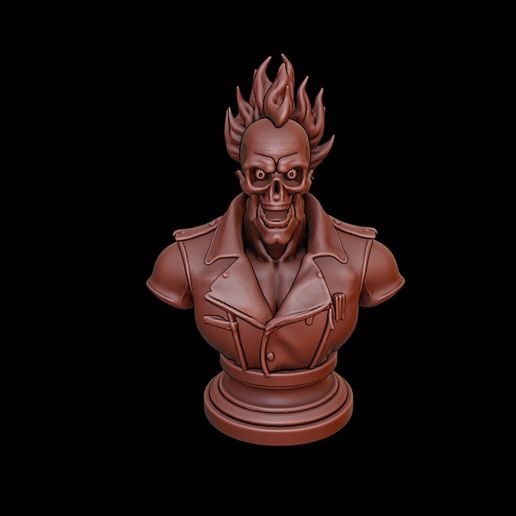 👻 Ghost Rider Bust・ 3D File for 3D printing・Cults