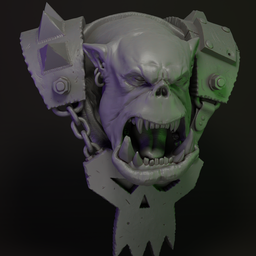 👤 Ork Bust・ STL File for 3D printing・Cults
