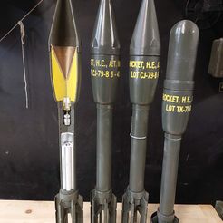 🚀 United States WW2 Bazooka M6A3 HEAT Rocket・3D Print with the Elegoo ...