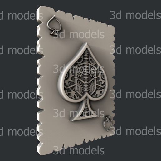 ♠️ ace of spades・ STL File for 3D printing and CNC machining - Laser ...