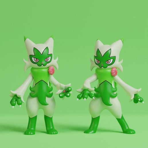 Archivo STL Pokemon - Floragato con 2 poses 🐉 ・Objeto para impresora 3D ...