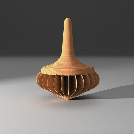 🔝 Apex Spire Spinner – Parametric Ribbed Spinning Top・ STL File for 3D ...