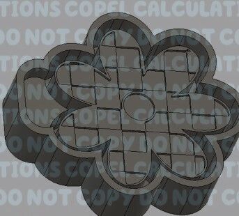 💐 Checkered Flower Silicone Mold Housing・ STL File for 3D printing・Cults
