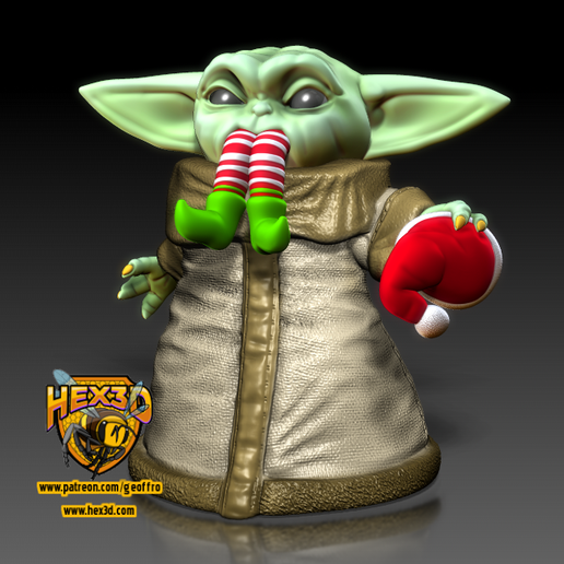 🧝 Grogu the Elf Eater - Christmas・ 3D File for 3D printing・Cults