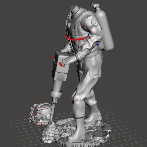 🤿 commercial diver at work・ STL File for 3D printing・Cults