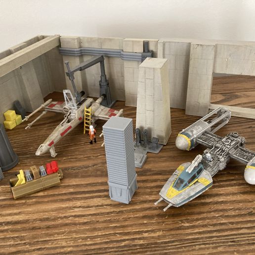 ⭐ Star Wars Yavin Hangar For Micro Galaxy and Action Fleet Collection ...