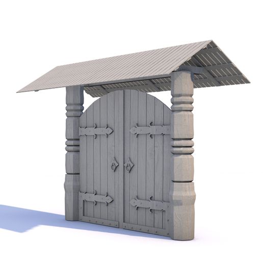 🪵 Wood Fence Gate・ STL File for 3D printing・Cults